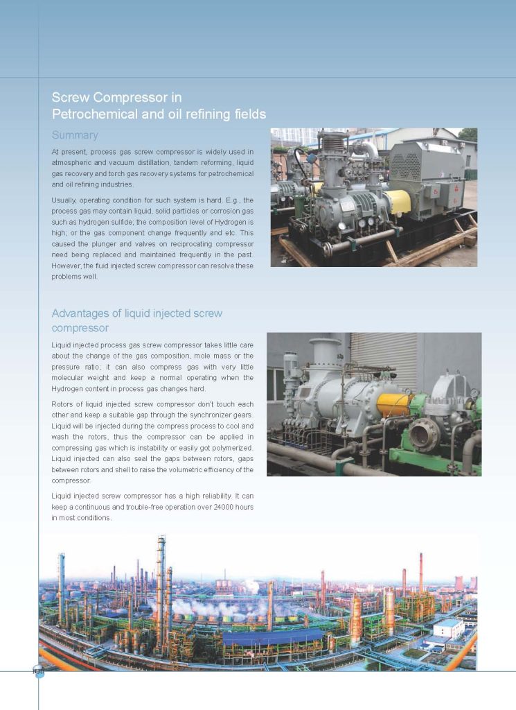 Oil-Free Process Screw Compressor - Process Screw Compressor